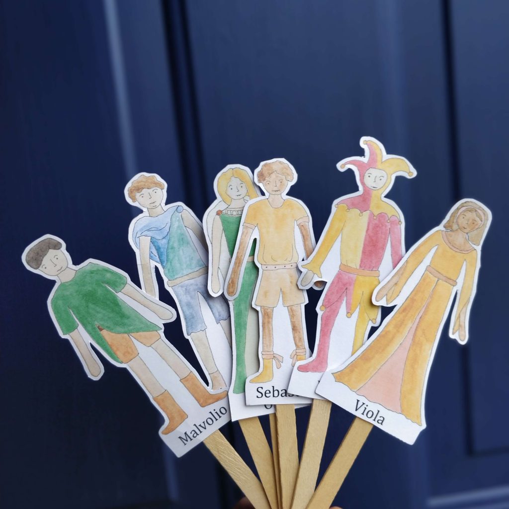 Three Way Puppets Coloring Sheet Set - Merchant of Venice, As You Like ...