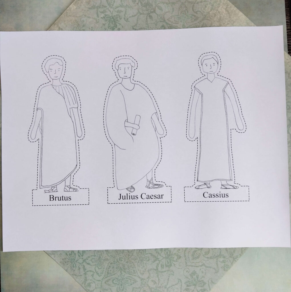 Julius Caesar Coloring Sheet Set - Bluebirds and Blackberries Studio