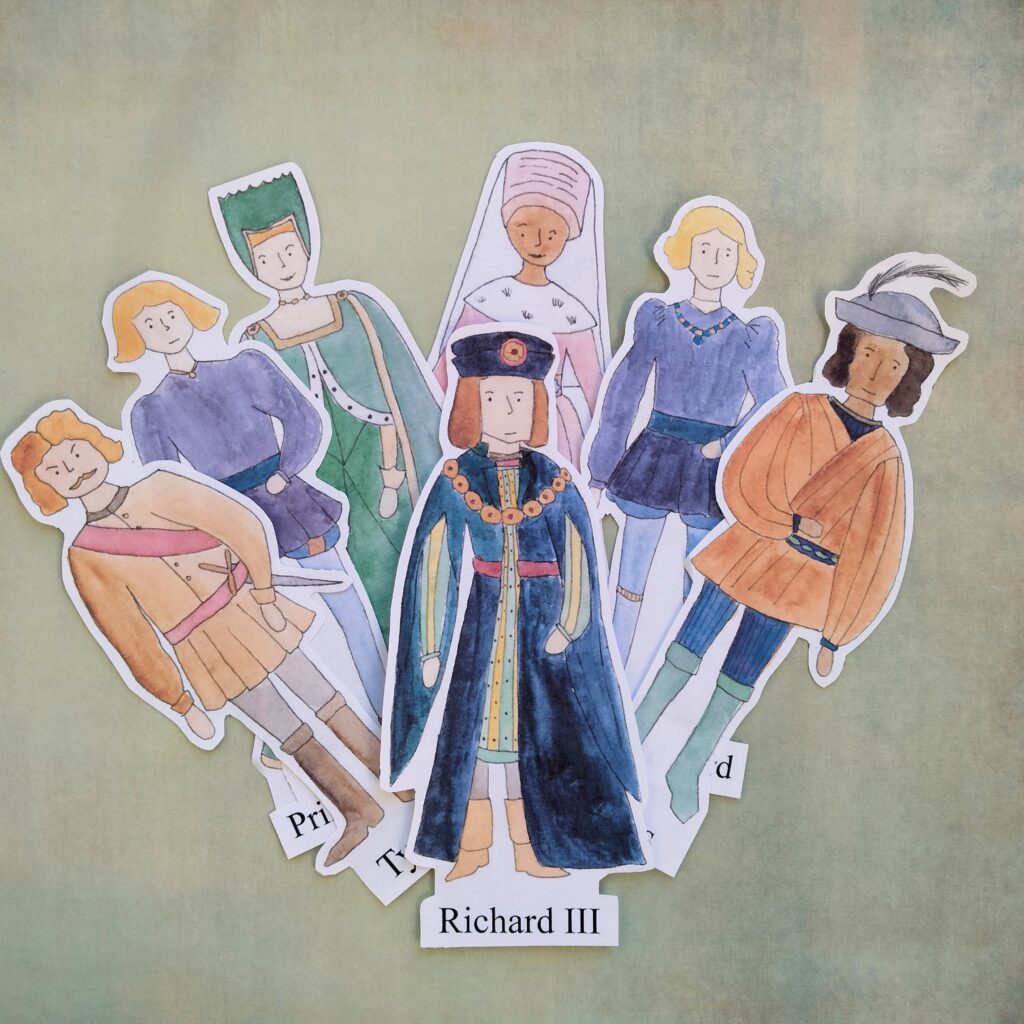 Richard III Puppets Painted Set - Bluebirds and Blackberries Studio
